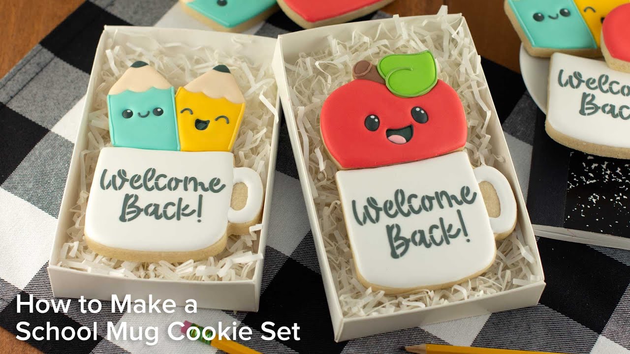 School Mug Cookie Set for Back-to-School Season | Cookie Decorating ...
