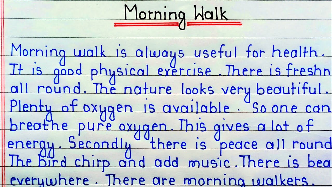 Morning Walk | Essay on morning walk | Essay on morning walk in English ...