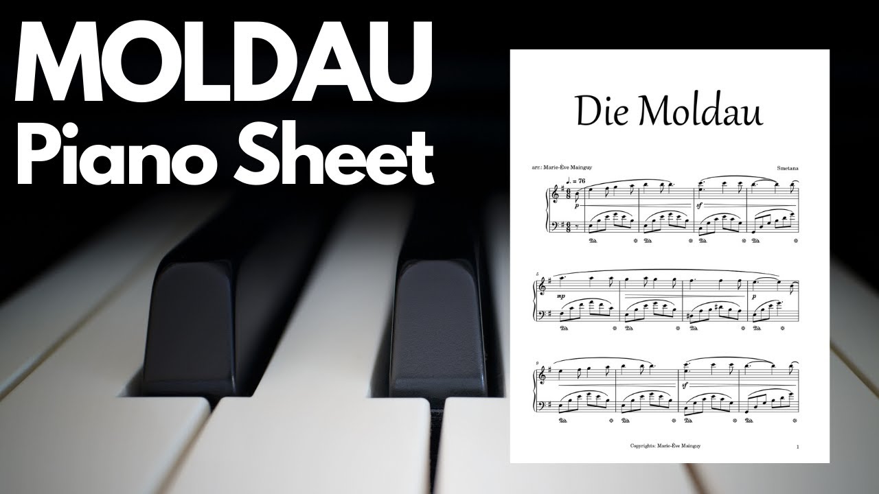 Moldau Piano Sheet Music - Easier Version - Smetana - YouTube