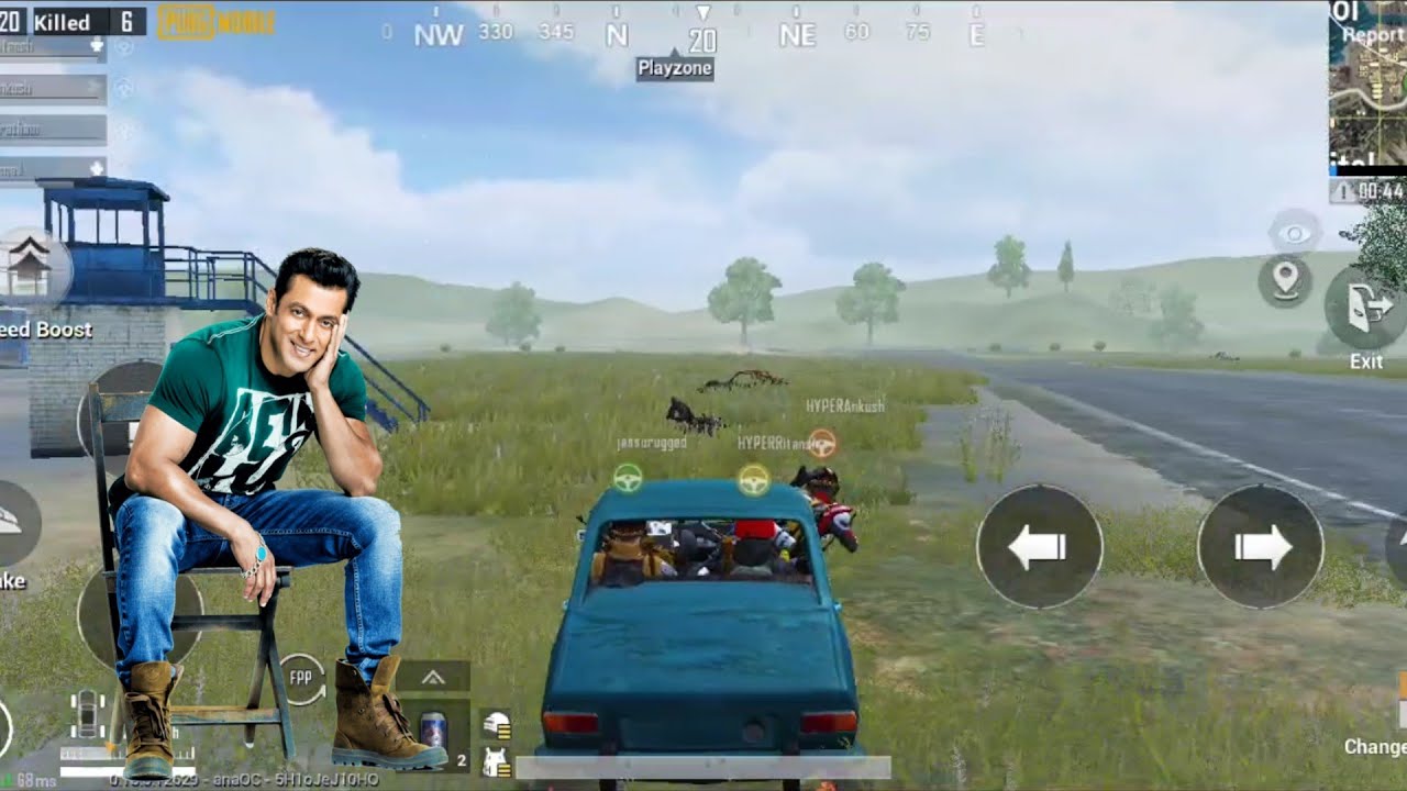 Salman Khan driving in pubg Mobile - YouTube