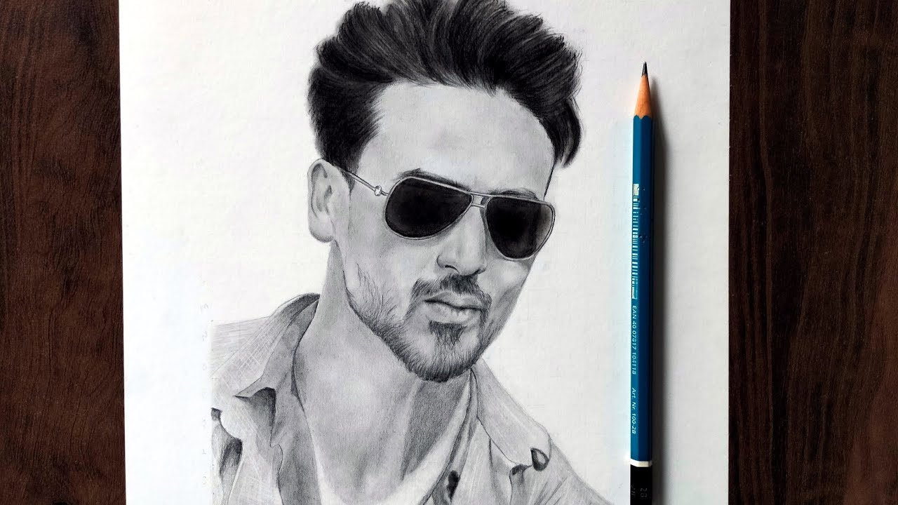 Drawing tiger shroff | tiger shroff sketch | How to draw tiger shroff ...