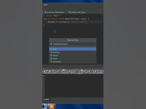 Write a First Java Program (Hello World) ️ #littlecoder #shorts #java # ...