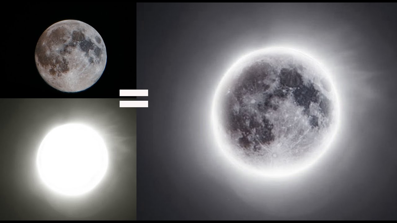 How To Create a Shining Moon Composite using PHOTOSHOP - YouTube