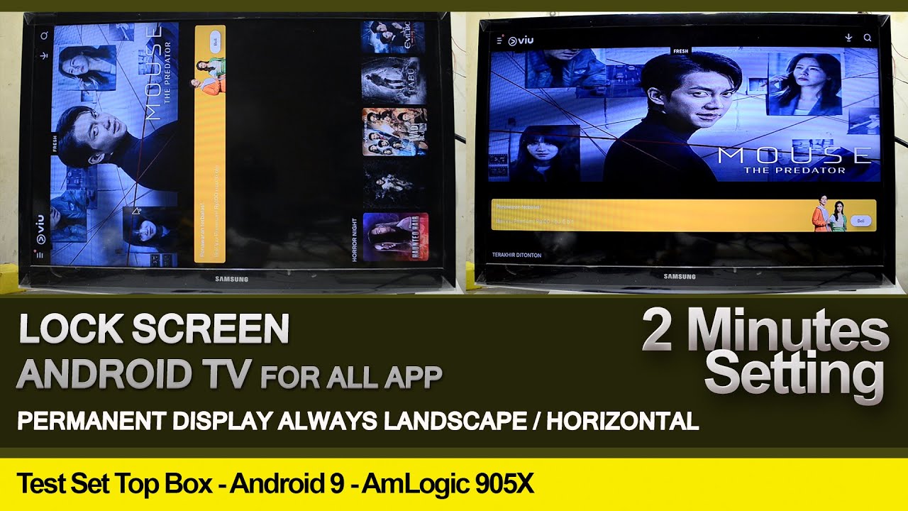 Fix Rotation Lock in Landscape screen Android TV - YouTube