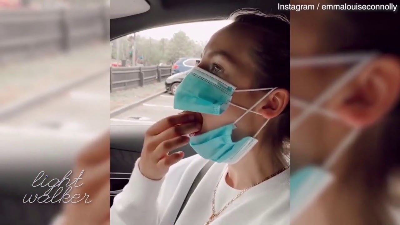 Eating with masks on - YouTube