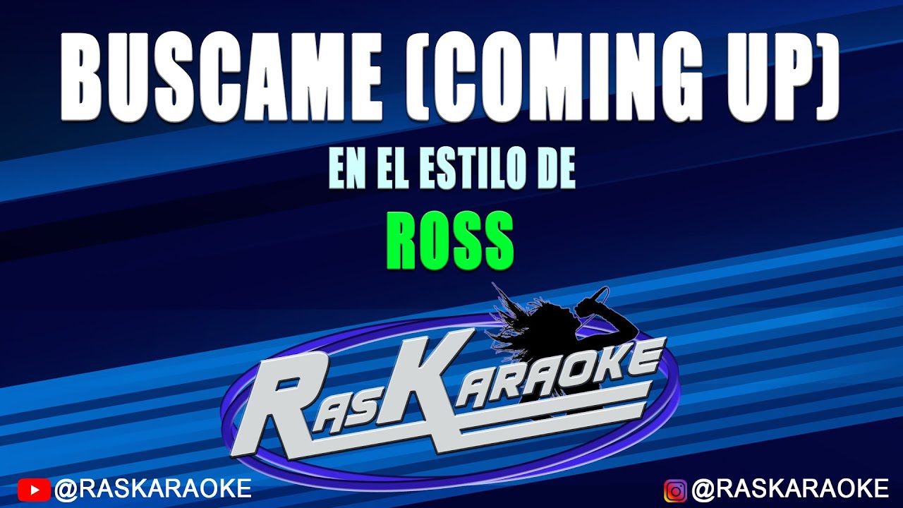 Búscame - Ross | Versión Karaoke - YouTube