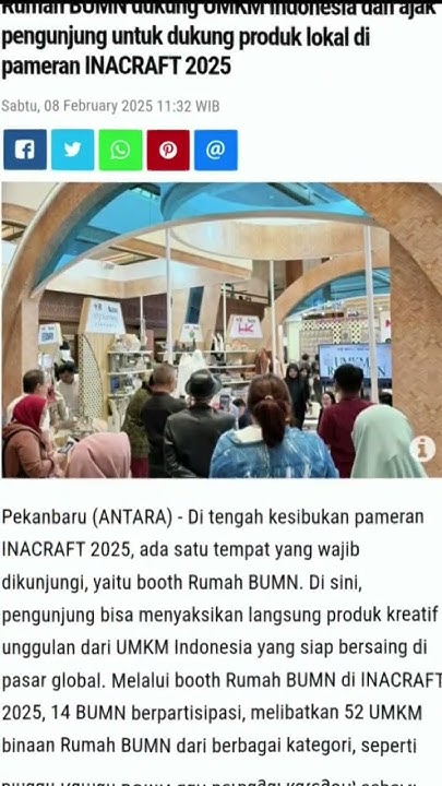 Rumah BUMN dukung UMKM Indonesia dan ajak pengunjung untuk dukung produk lokal - YouTube