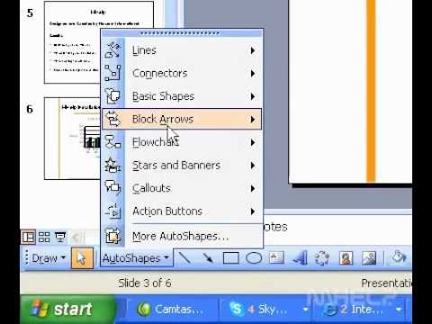 Microsoft Office PowerPoint 2003 Draw a line or connector - YouTube