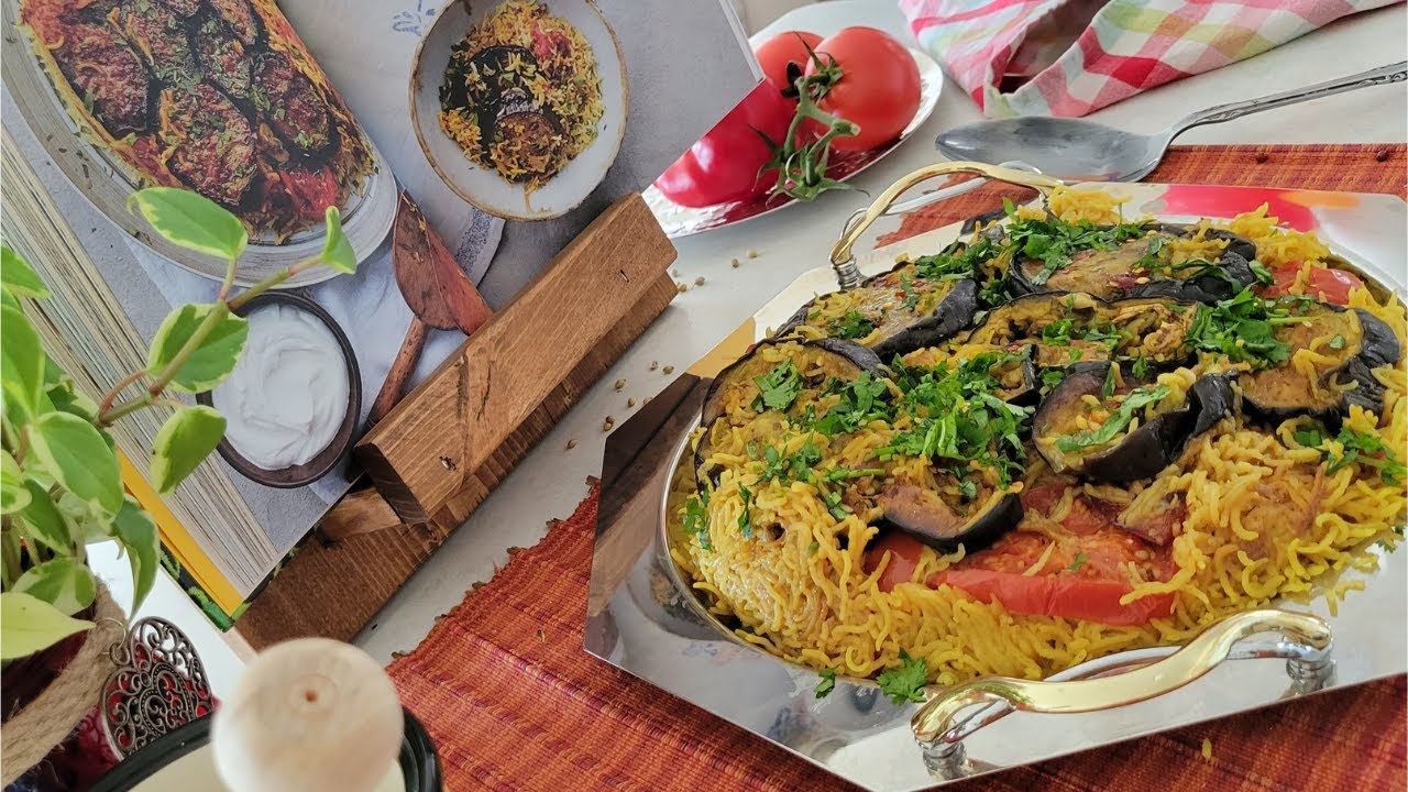 Palestinian Cookbook Recipe : Maqloubeh 》Rice with Eggplants Recipe # ...