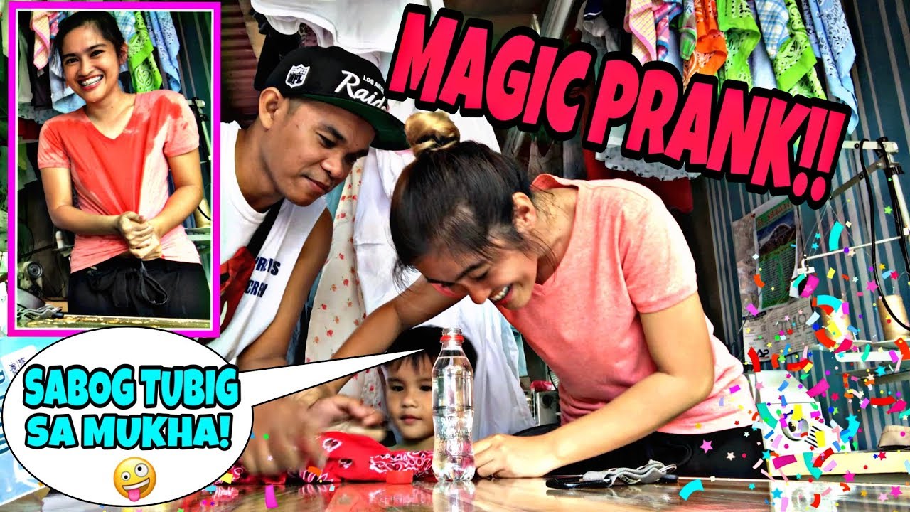 MAGIC PRANK!(SABOG TUBIG SA MUKHA NI MISIS) - YouTube