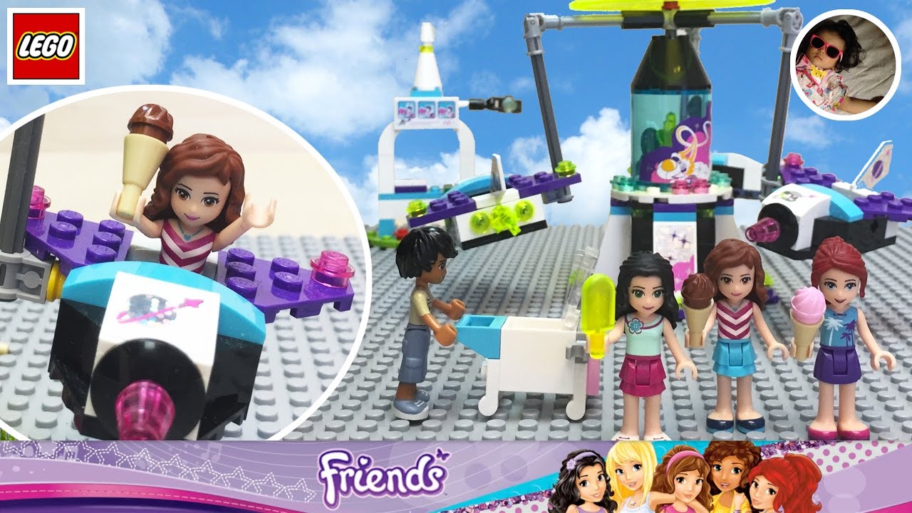LEGO friends 41128 Amusement Park Space Ride Kids unbox & Speed Build ...