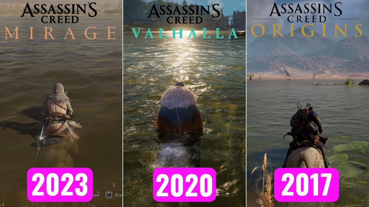 Assassin's Creed Mirage vs Valhalla vs Origins | Physics and Details ...