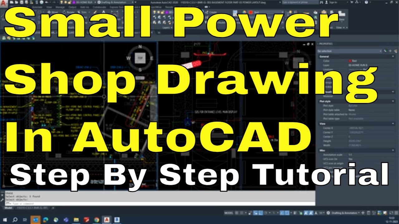 Small Power Shop Drawing In AutoCAD - Part 3 - YouTube