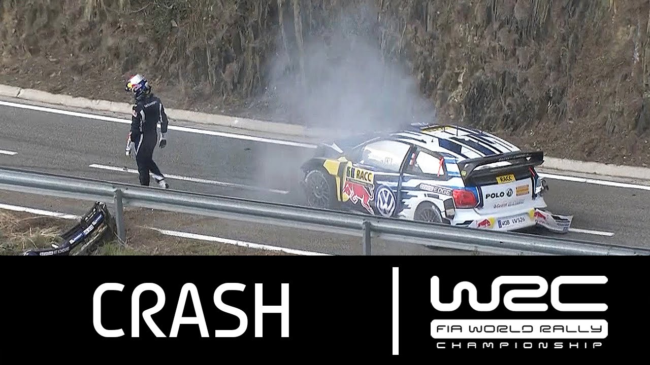 WRC - RallyRACC - Rally de España 2015: CRASH Sébastien Ogier - YouTube
