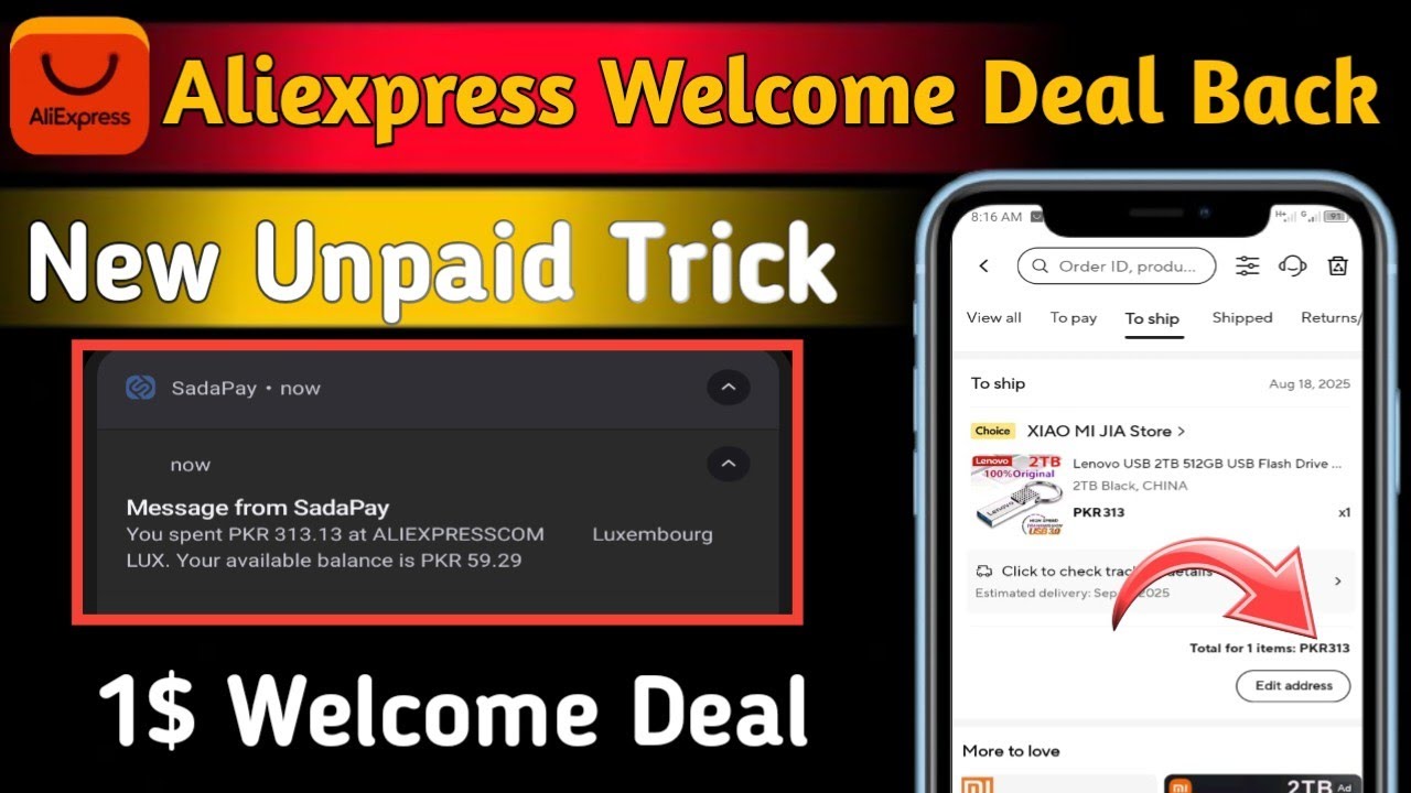 AliExpress $1 welcome deal for Pakistan |Aliexpress Unpaid Trick ...