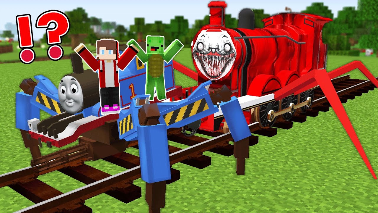 MAIZEN : JJ and Mikey Found Cyber Thomas vs Cho Cho Charles Story - Minecraft Animation JJ ...