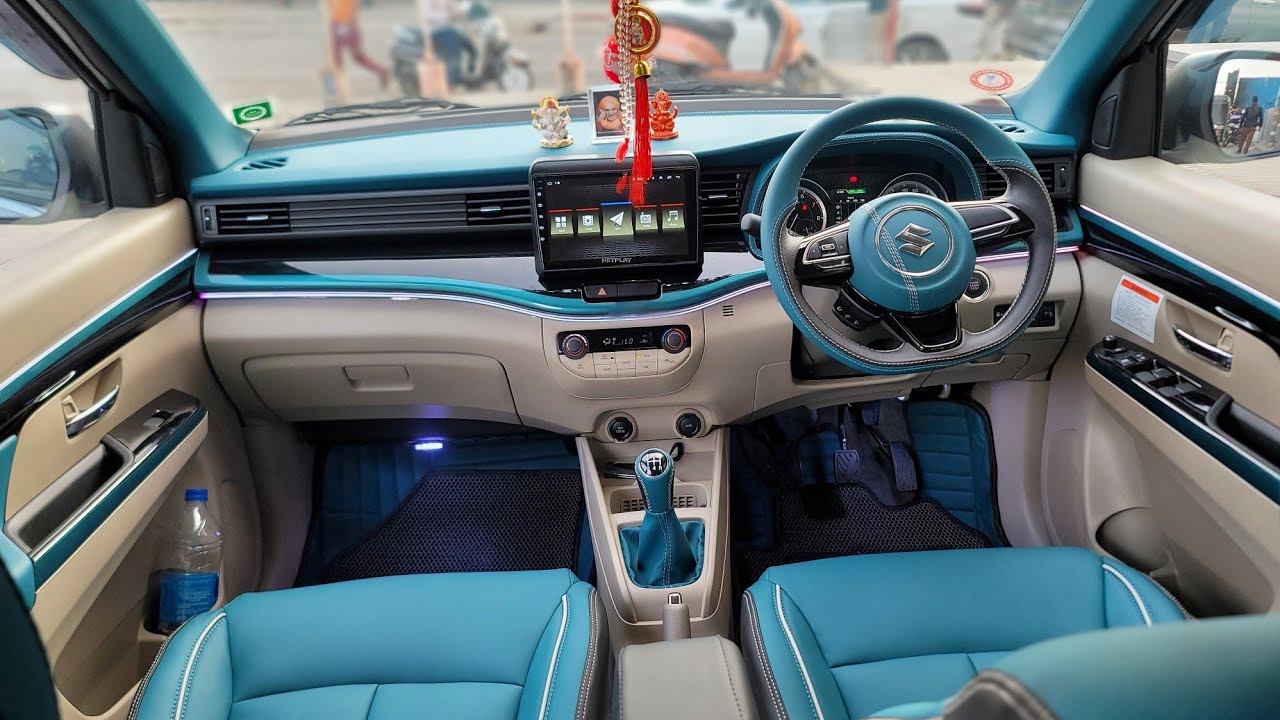 ERTIGA 2023 LUXURIOUS INTERIOR MODIFICATION WITH PERSIAN GREEN COLOR ...