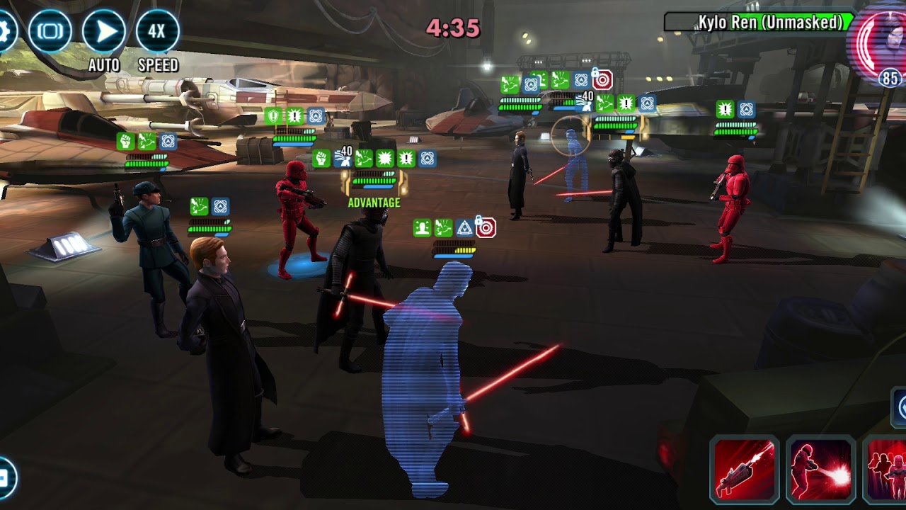SWGOH No Ultimate SLKR vs Ultimate SLKR - YouTube