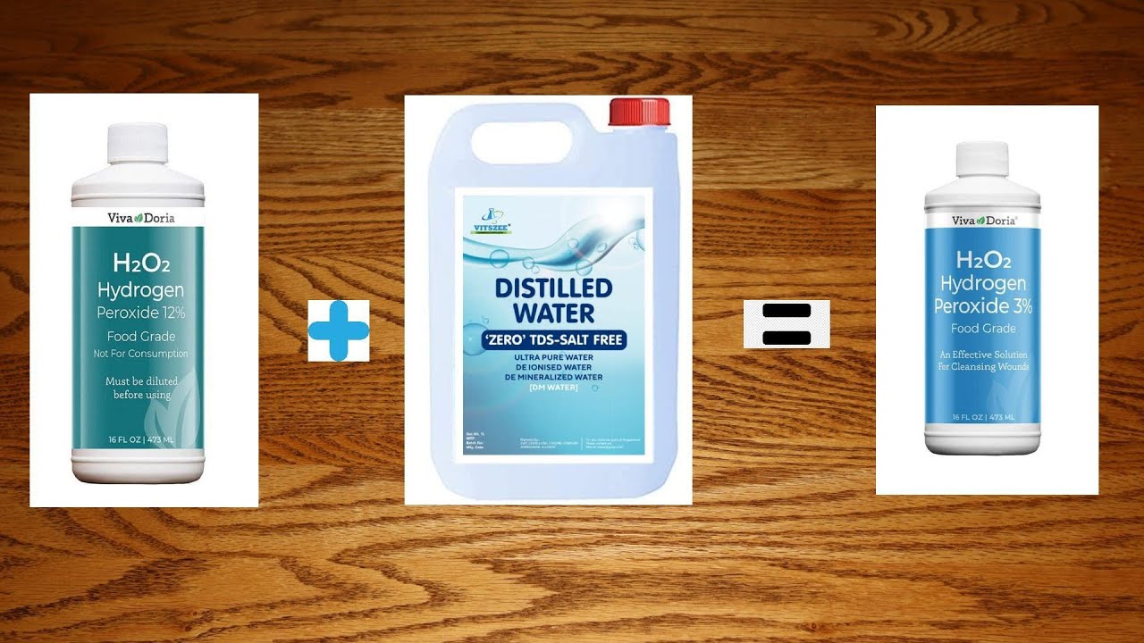 Dilution Formula: Creating 3% H2O2 from 12% Hydrogen Peroxide. - YouTube