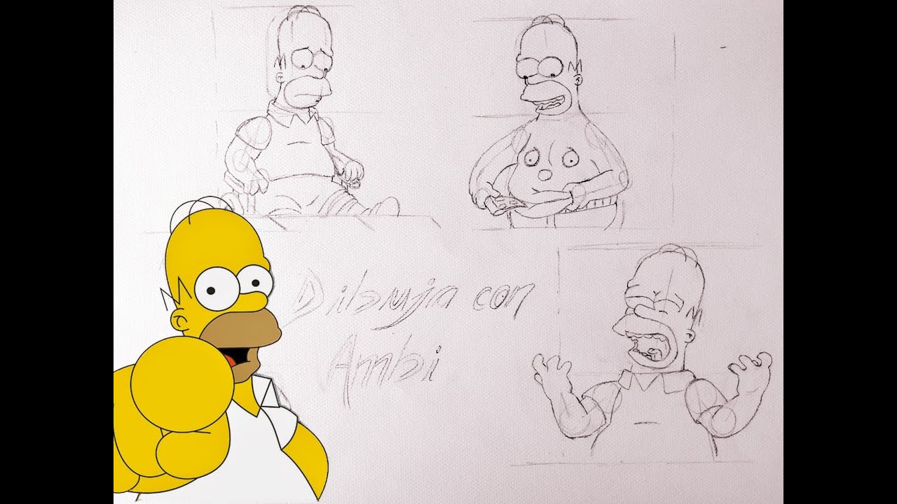 Como dibujar a Homero Simpsons - YouTube