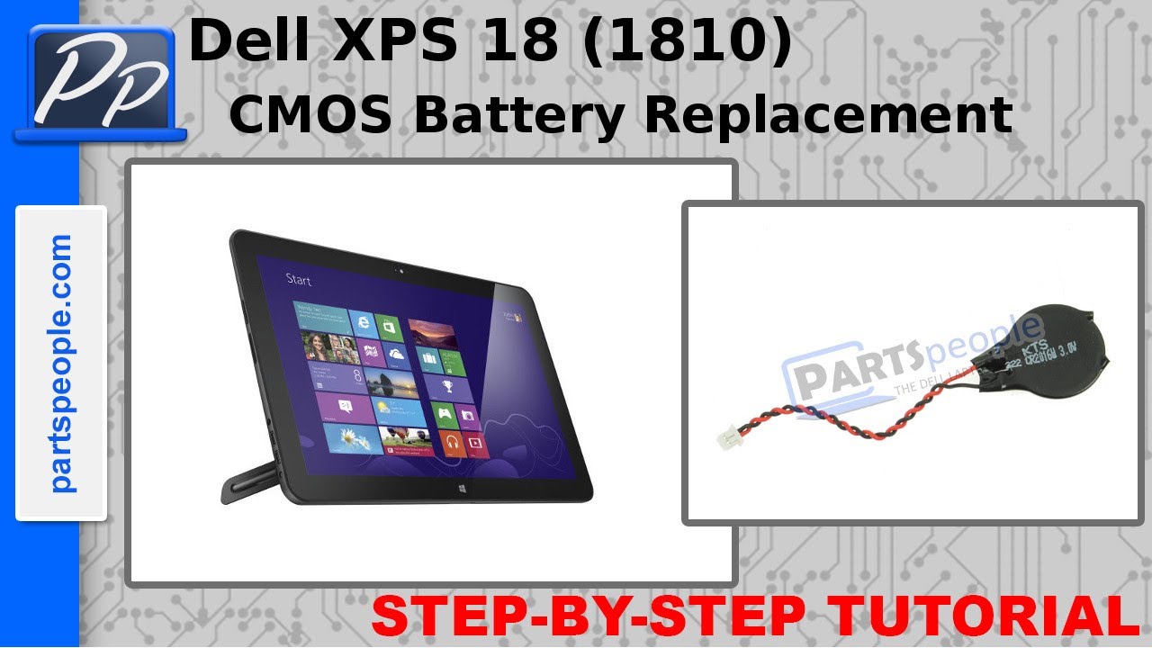 Dell XPS 18 (1810) CMOS Battery Video Tutorial Teardown - YouTube