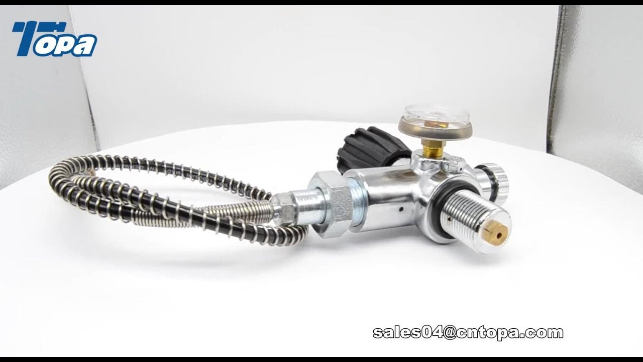 High pressure 300bar filling set 4500psi pcp paintball valve - YouTube