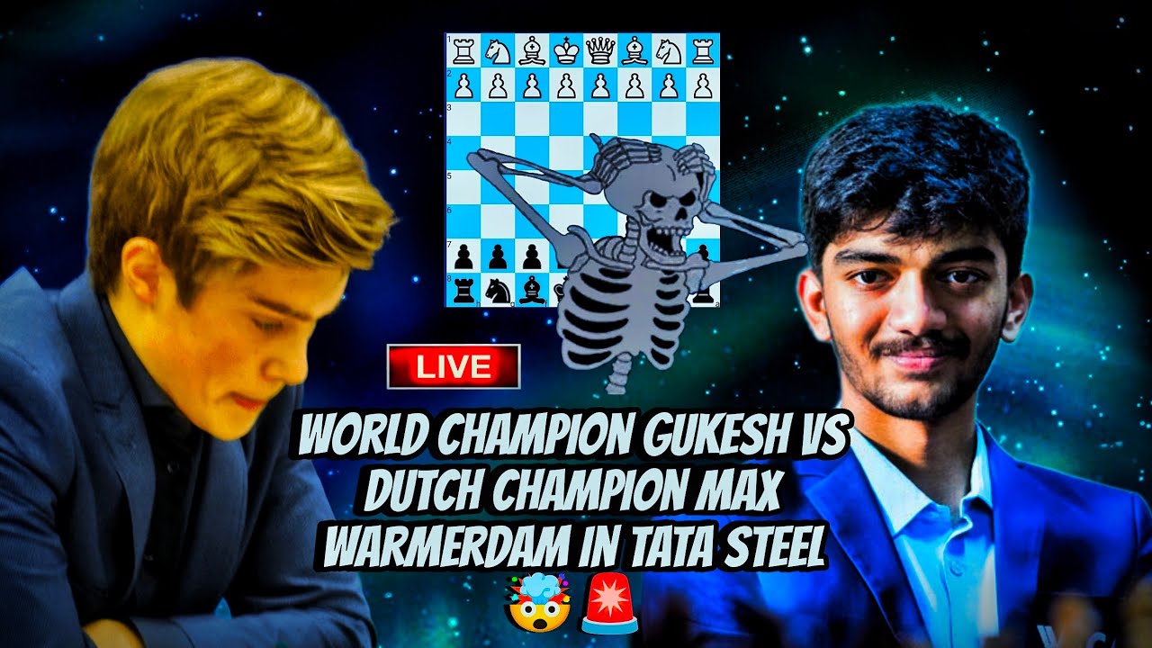 World Champion Gukesh Vs Dutch Champion Max Warmerdam In Tata Steel ...