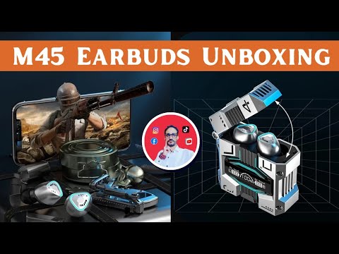 Damix M45 Earbuds Unboxing Review & First Look - Best Design TWS 🔥🔥🔥 - YouTube