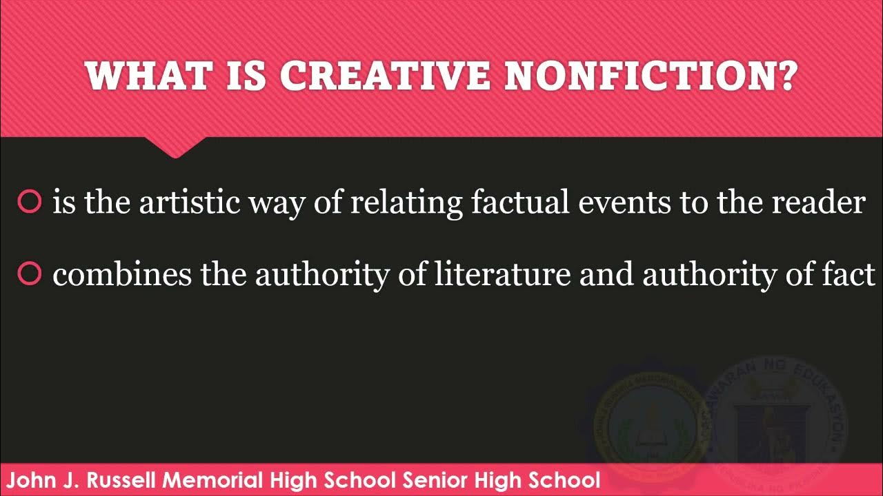 Creative Non-Fiction Principles, Elements and Techniques - YouTube