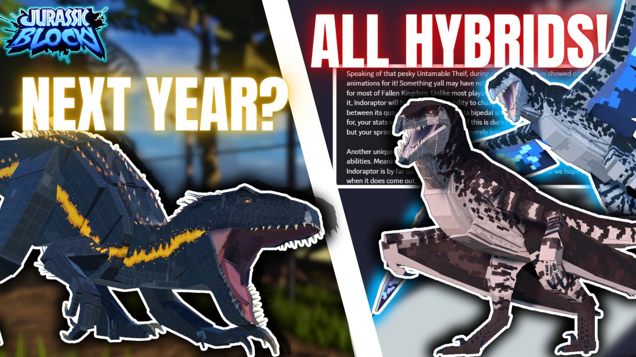 *ALL* HYBRIDS Coming To Jurassic Blocky (INDORAPTOR!) - YouTube