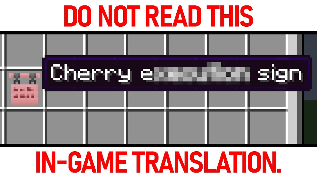 MOJANG, PLEASE FIX YOUR TRANSLATIONS. THEY ARE AWFUL. - YouTube