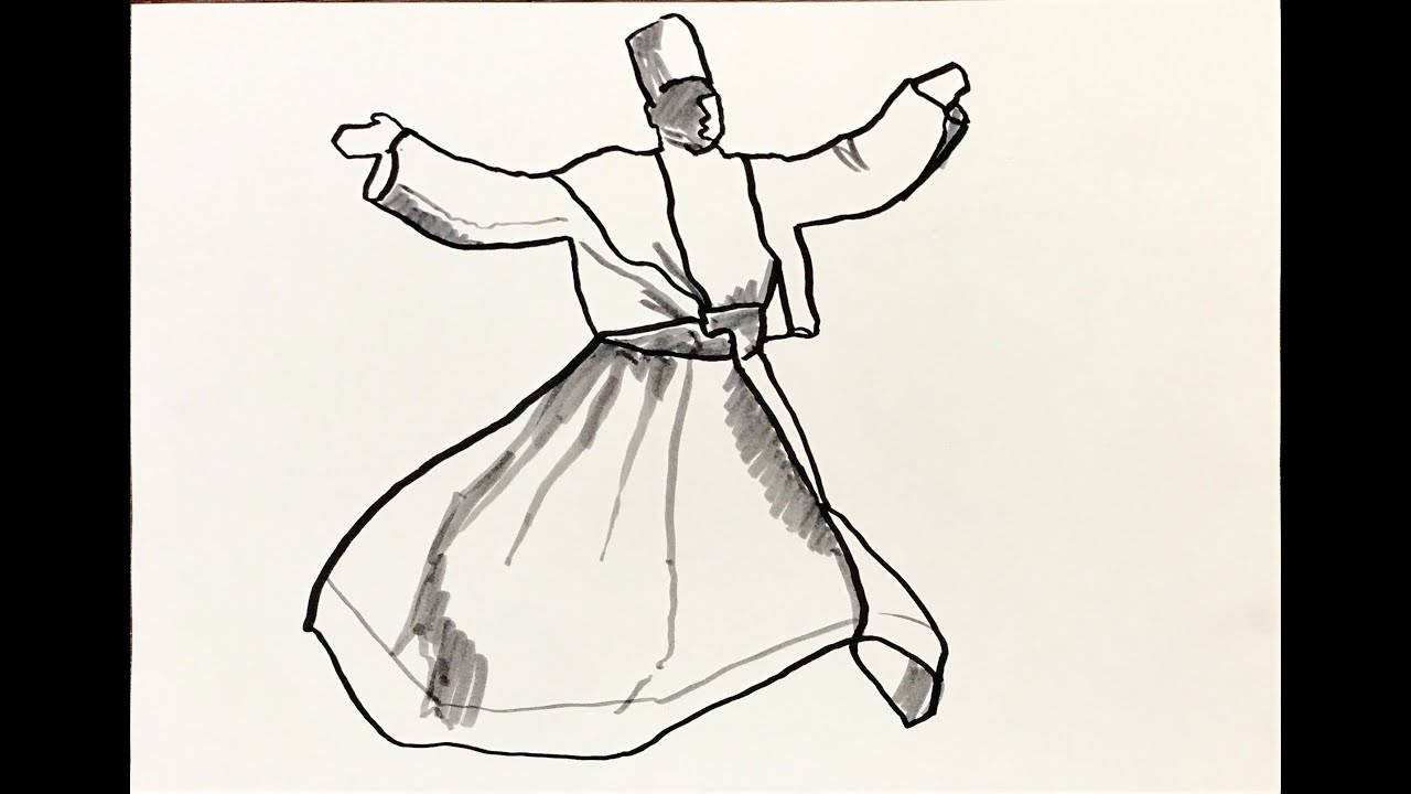 Continuous Line Drawing Demo: Turkish Dancer - YouTube