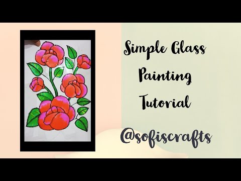 Glass painting | Beginners glass painting | simple glass paint - YouTube
