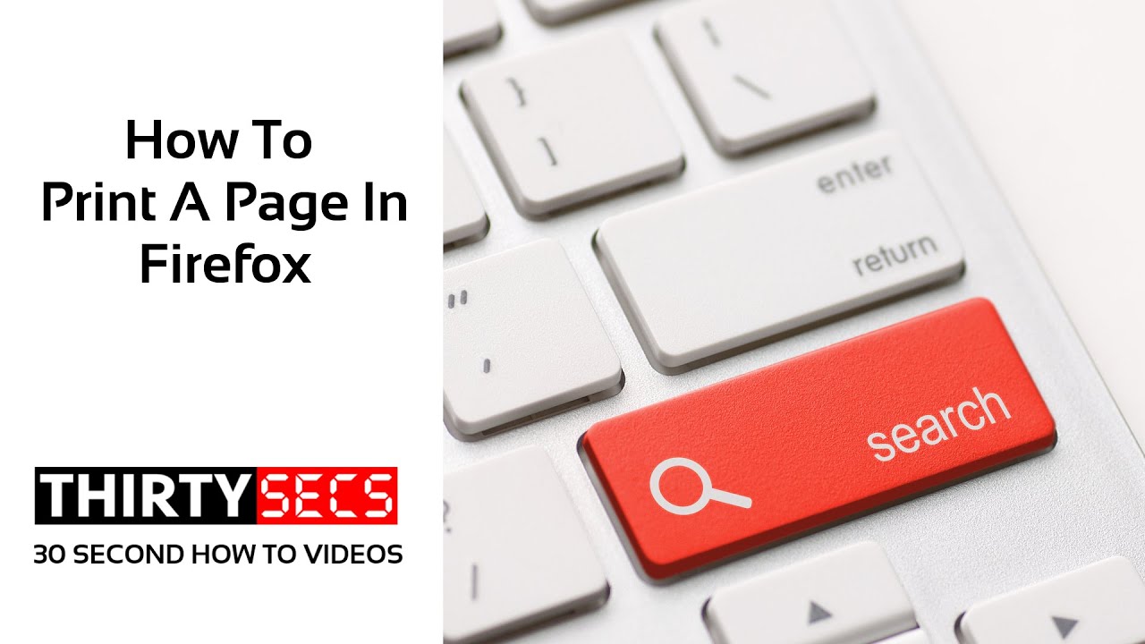 How To Print Page In Firefox - YouTube
