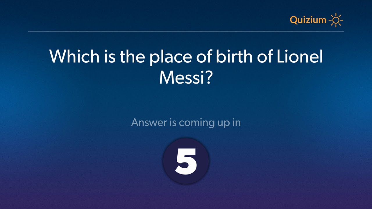 Which is the place of birth of Lionel Messi? Lionel Messi Quiz - YouTube