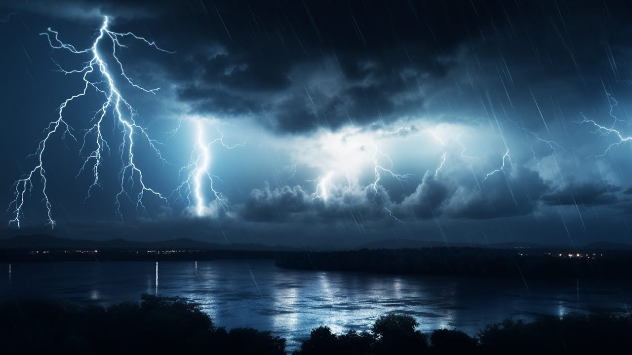 Extreme Thunderstorm Sounds with Rain, Lightning Strikes and Very Loud ...