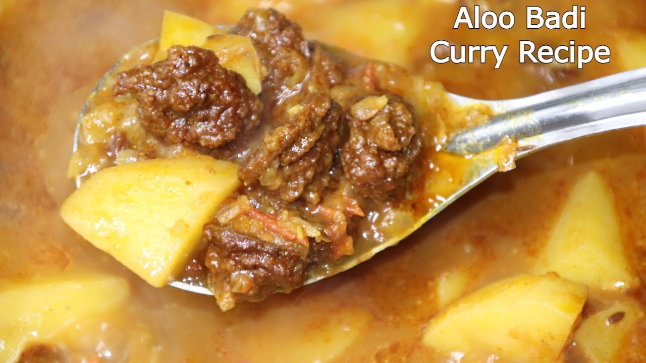 Aloo Badi ki Rasedar Sabzi Recipe | Aloo Badi Curry Recipe | ALOO BADI ...