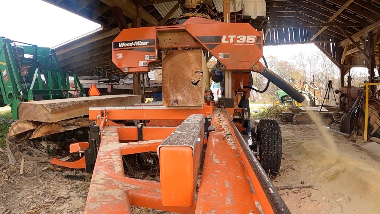 Back to the wood-mizer LT 35 sawmill!! - YouTube