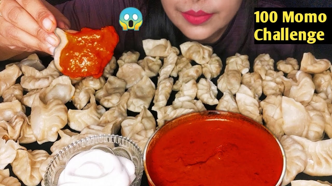 100 MOMO EATING CHALLENGE 😱 100 DUMPLINGS EATING CHALLENGE | EATING ...