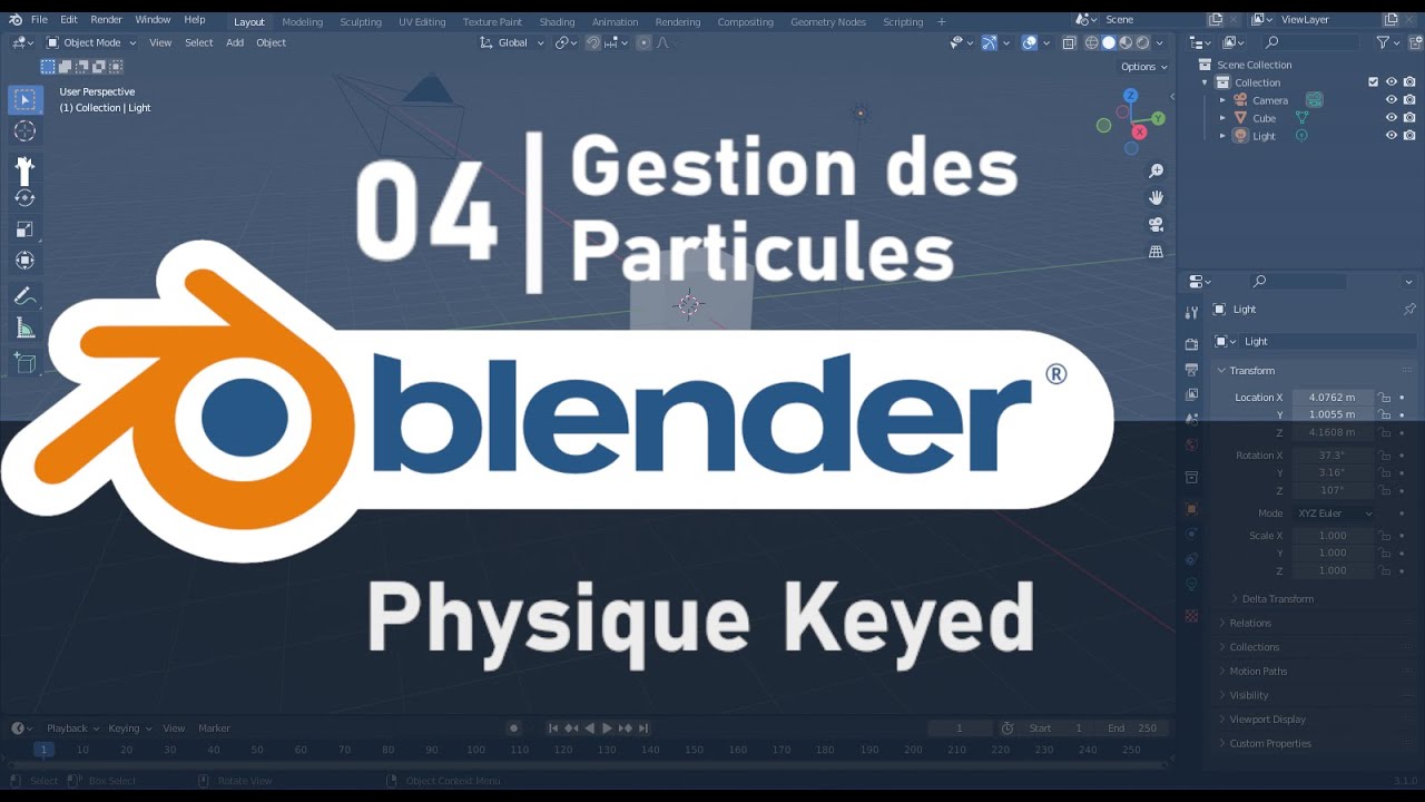 particules keyed | Apprendre le système de particule blender 3D - YouTube