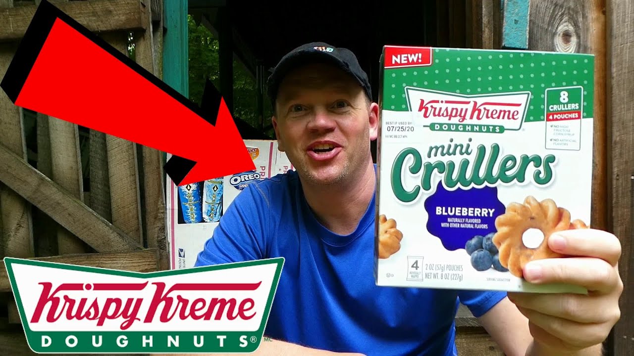 Krispy Kreme Crullers Blueberry Mini (Reed Reviews) - YouTube