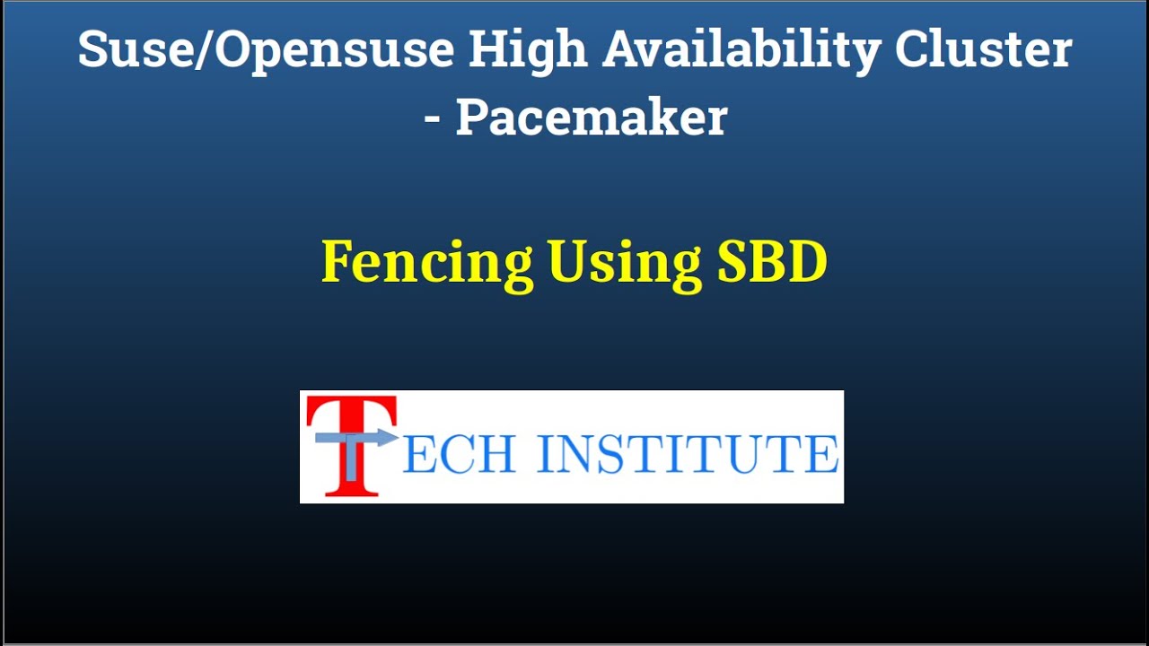 Suse/Opensuse 15 High Availability Cluster - Pacemaker || Fencing Using ...