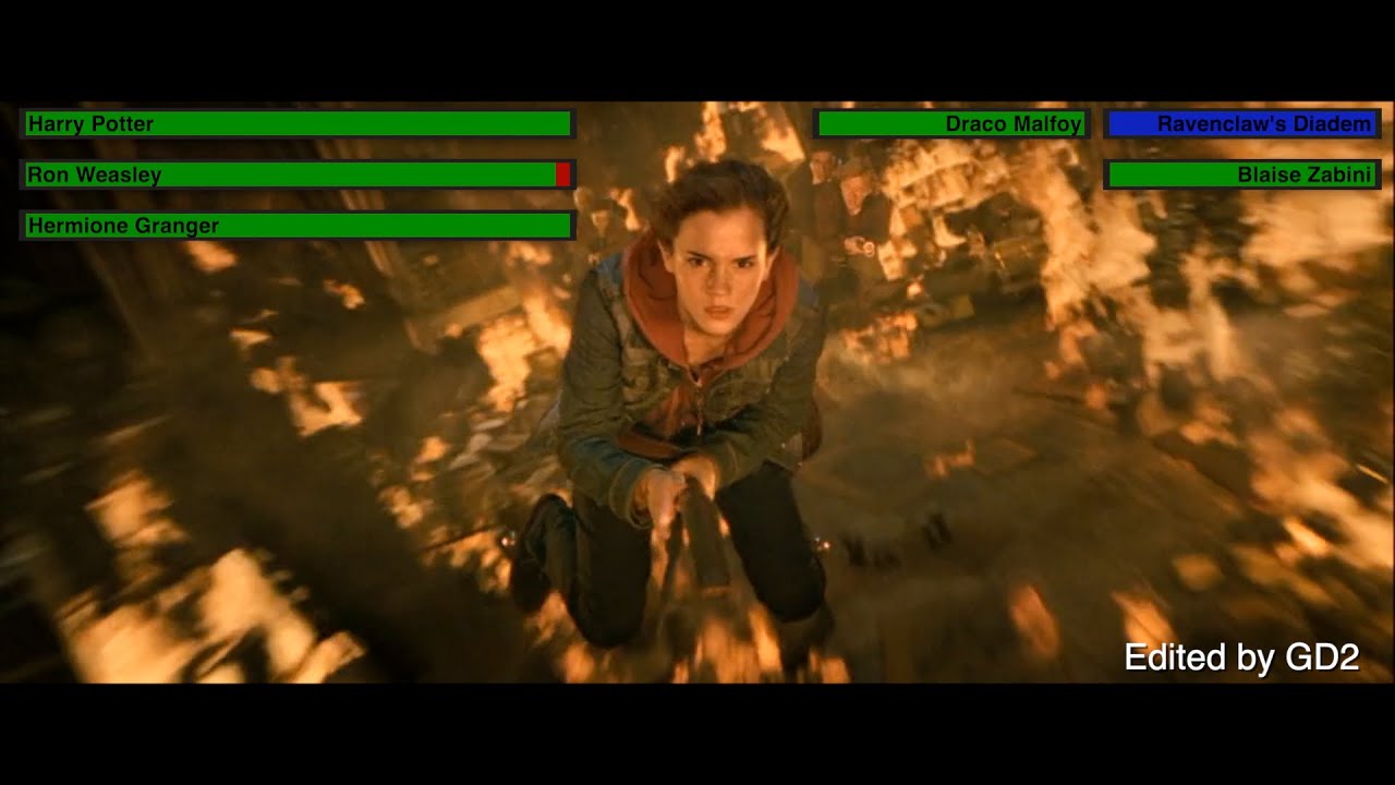 Fiendfyre in the Room of Requirement with healthbars - YouTube