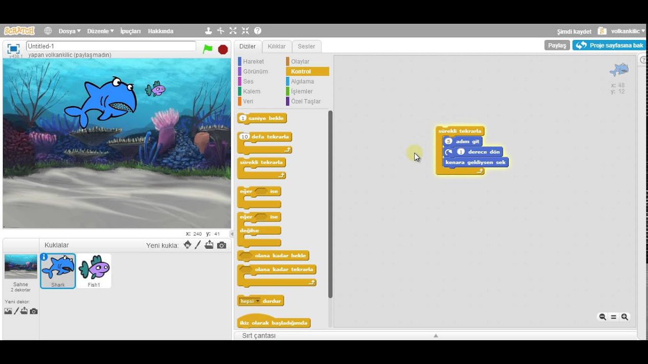 Scratch 101 Eğitimi - Ders 2: Birden Fazla Objeyi Hareket Ettirme - Bölüm 4 - YouTube