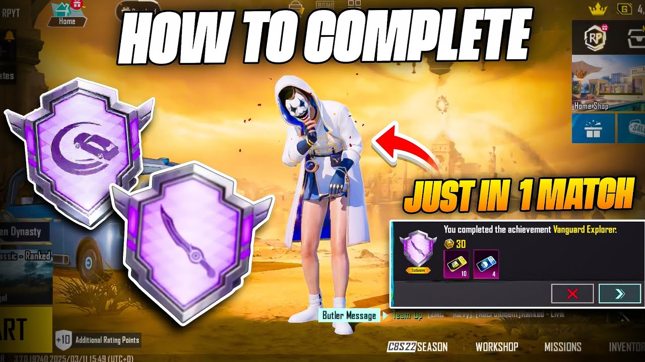 HOW TO COMPLETE VANGUARD EXPLORER & DRIFT MASTER ACHIEVEMENT IN BGMI ...