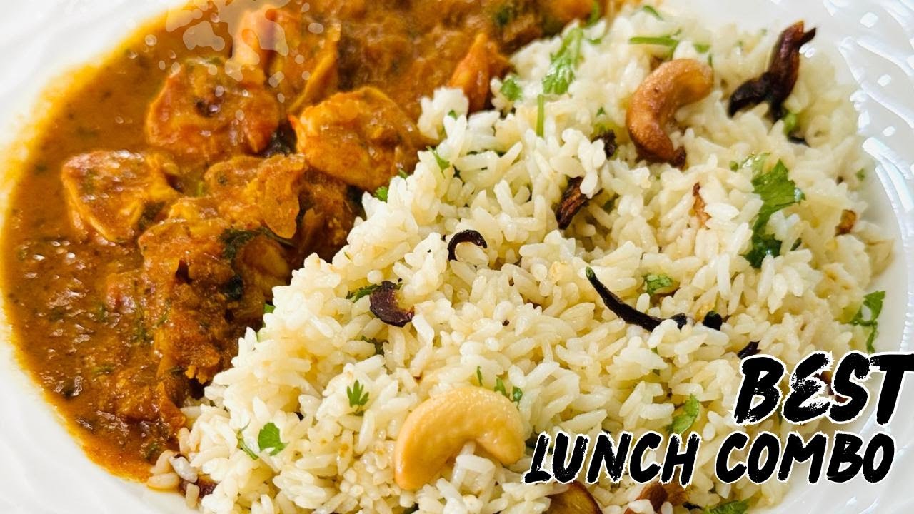Prawns Masala & Ghee Rice | Best & Easy Lunch Combo recipe | Aao Lunch ...