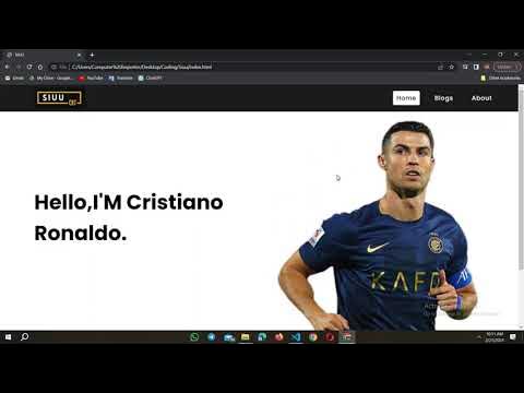 Cristiano Ronaldo Website using Html & CSS - YouTube
