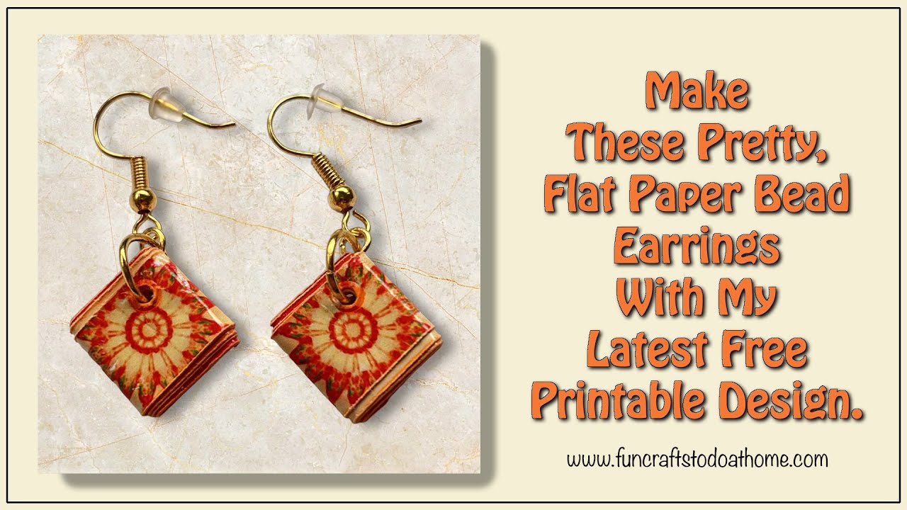 Sunburst Paper Earrings Tutorial With Free Printable Design - YouTube