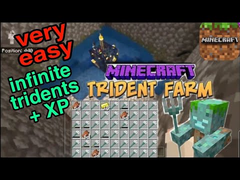 How To Make Infinite Trident Farm | Trident + XP Farm In Minecraft | In ...