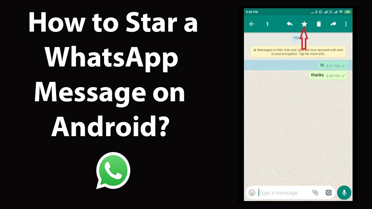 How to Star a WhatsApp Message on Android? - YouTube